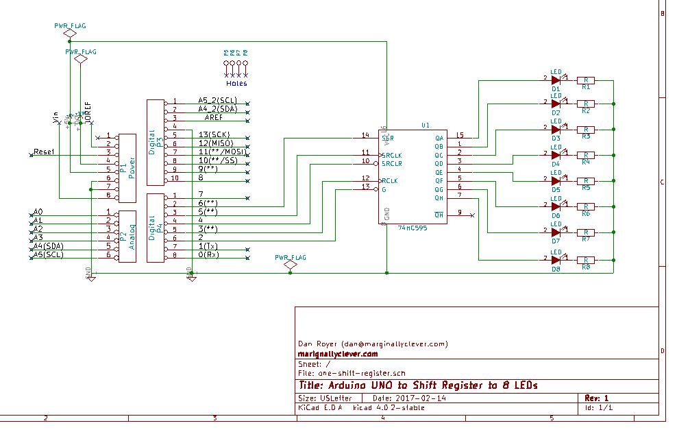 shift register kicad schematic layout – Marginally Clever Robots